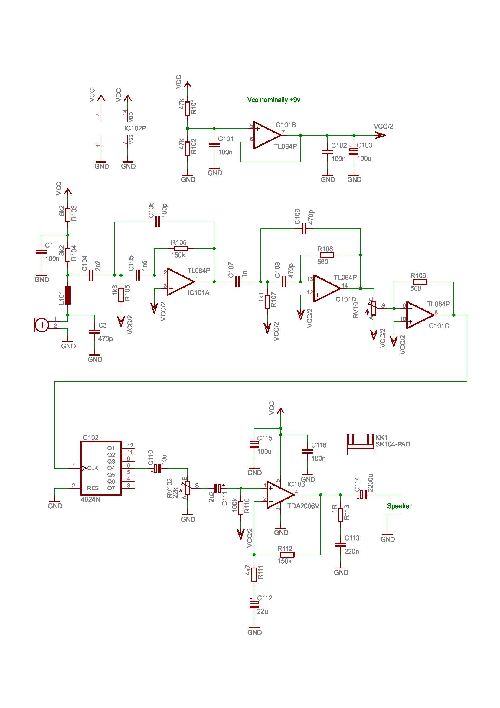 Bat Detector No1 Schematic